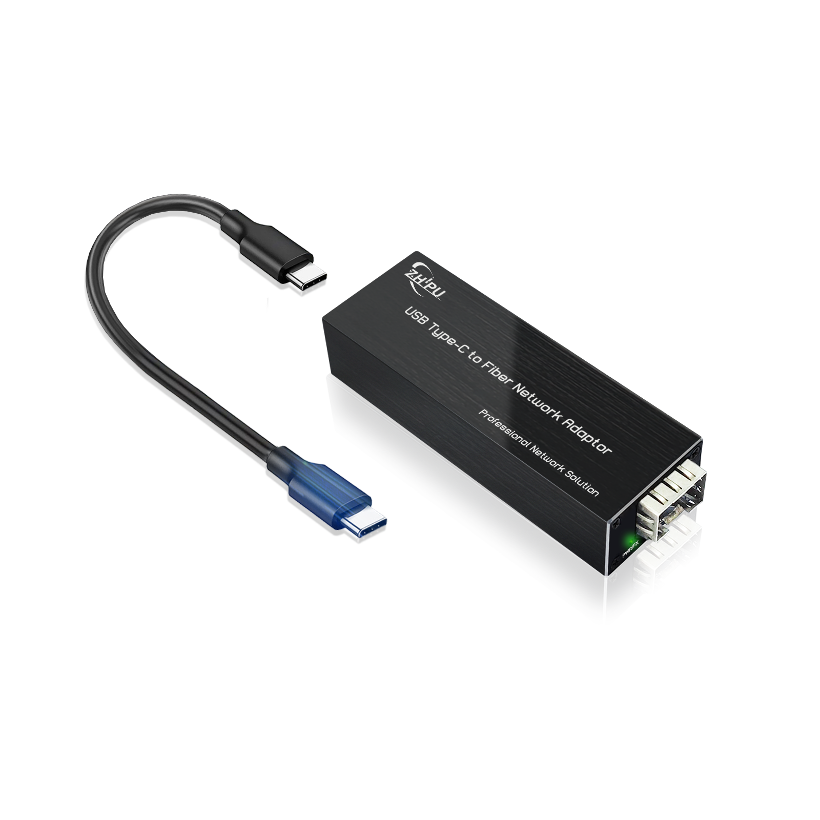 Адаптер Fiber to USB-C Сетевая карта USB3.0 на 100/1000BASE-X SFP для ноутбуков, телефонов, планшетов, Windows Linux