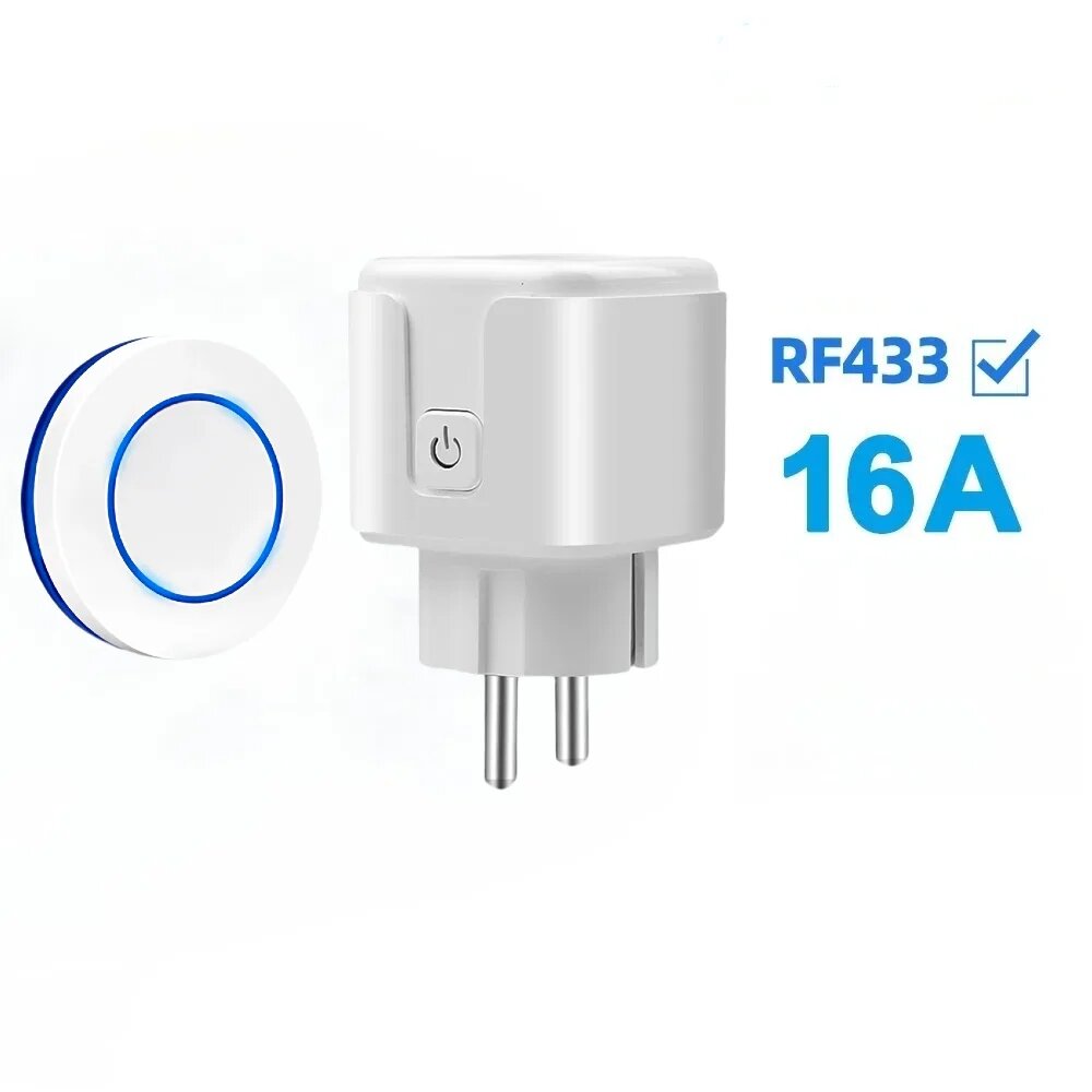 Умная розетка kebidu WIFI + RF433 16А RF433