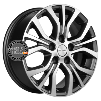 Диск автомобильный литой Khomen Wheels KHW1608 (Changan CS35 Plus) 16x6.5 5x110 et46 dia63.3 Gray-FP