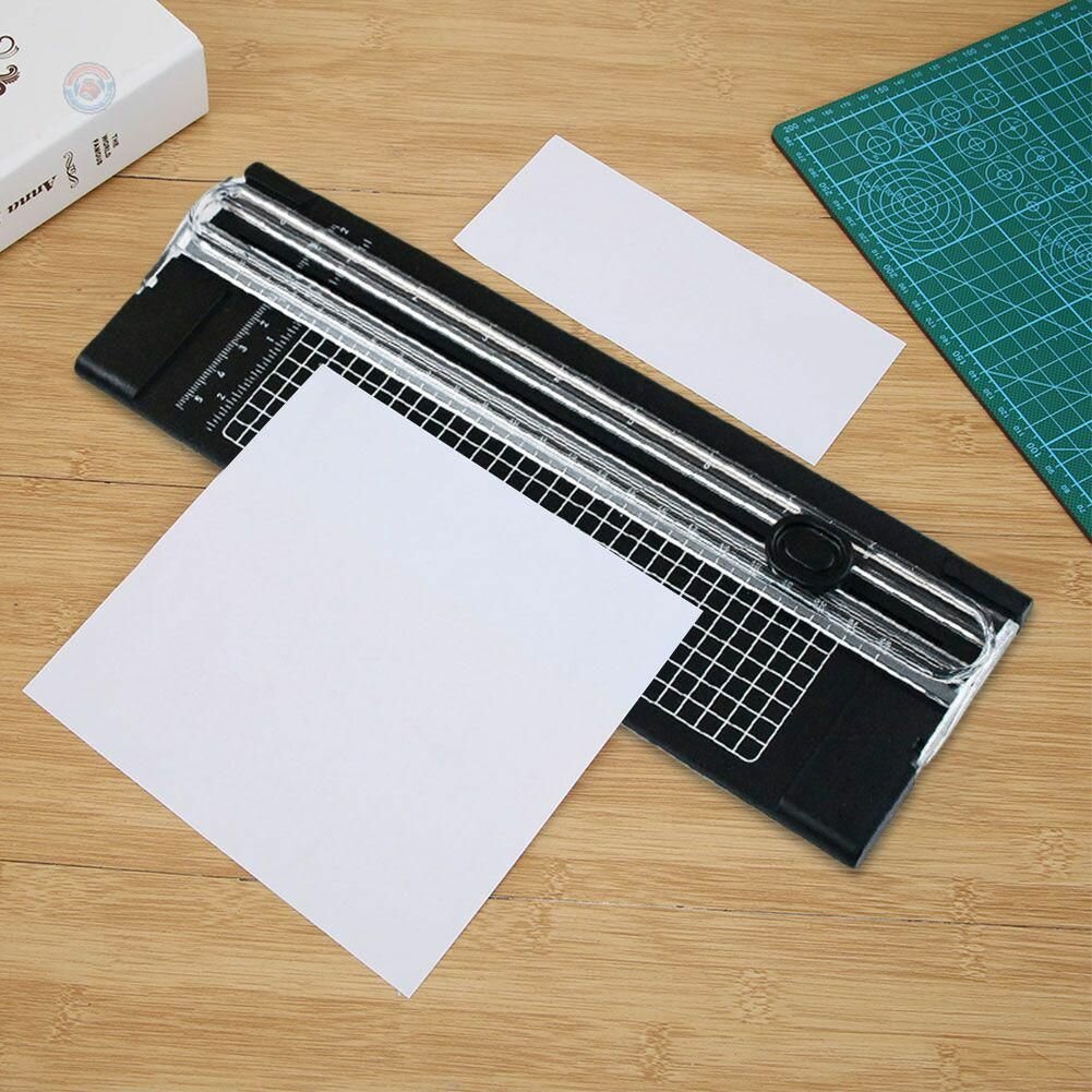 Двунаправленный резак для бумаги A4 с точной шкалой и острым ножом, компактный и удобный для резки 3-5 листов