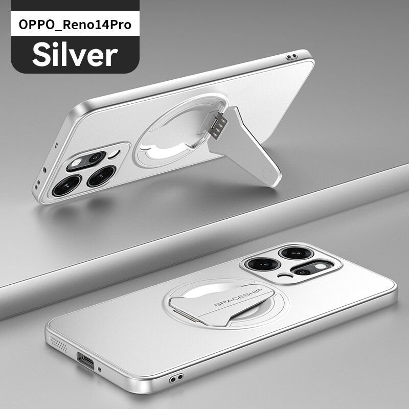 Чехол для OPPO Reno14 Pro / Оппо Рено 14 Про, матовая поверхность, чехол-кардиомонитор, поликарбонат (PC), защита камеры, ударопрочный, усиленные углы, soft touch, OPPO, OPPO Reno14 Pro, Silver