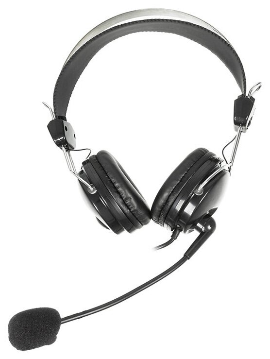 Наушники с микрофоном A4Tech HS-7P черный 2.5м накладные оголовье