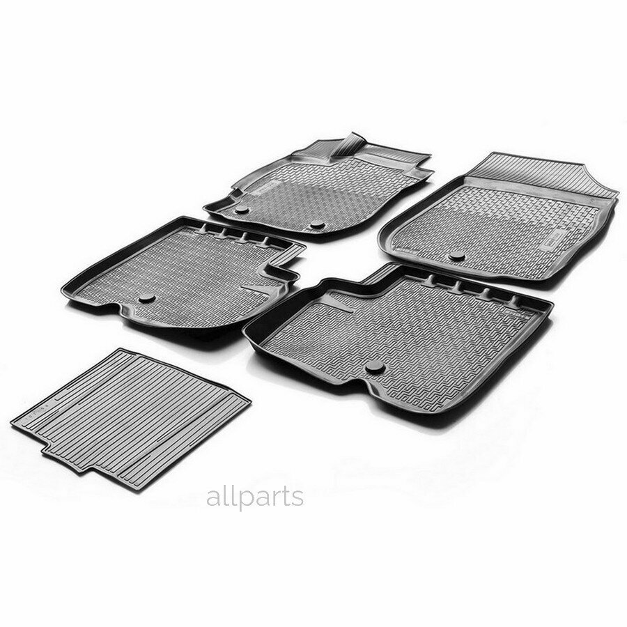 RIVAL 14101001 коврики салона! полиуретан 5 шт.\Nissan Almera G15 седан 12-18