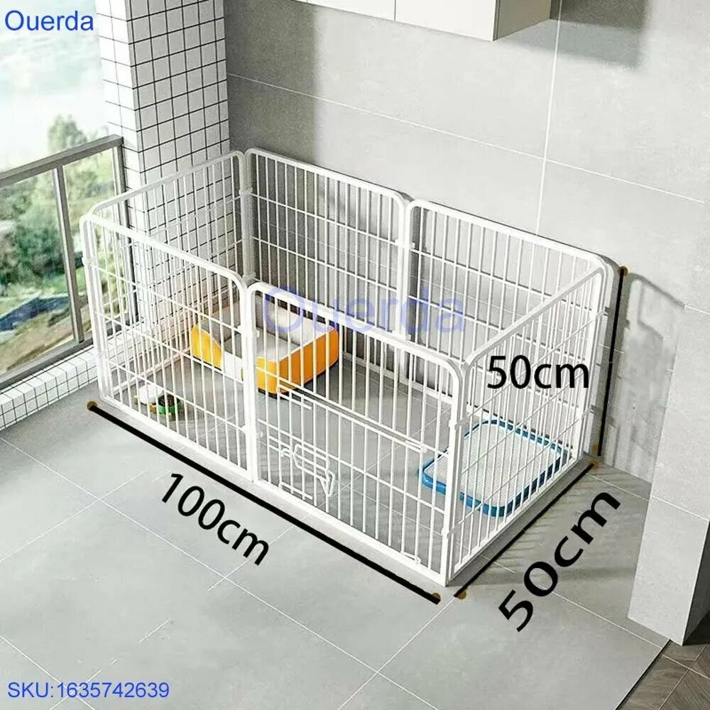 Вольер для собак, кошек, кролика. Металлическая складная клетка для крупных, средних и мелких пород домашних животных. Уличная будка для щенков и котов. 6 частей, могут быть свободно соединены
