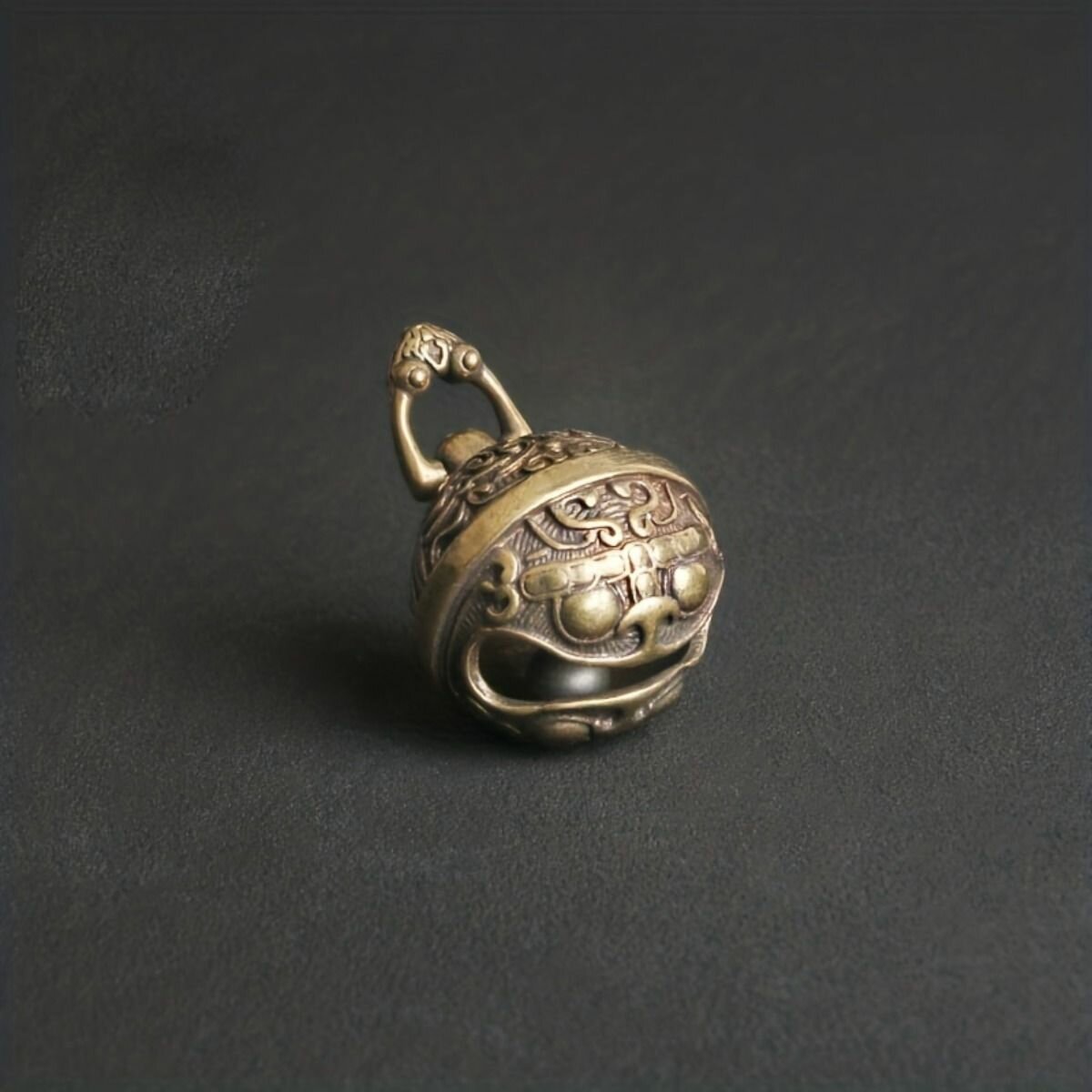 Винтажный латунный колокольчик-химера, Рождественский декор на Хэллоуин, Аксессуар в стиле металлической меди