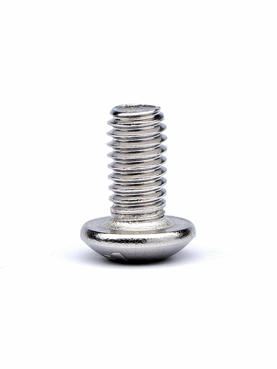 Винт ISO/DIN7380 М4х8 A2-70 нержавеющий с полукруглой головкой и внутренним шестигранником. Шаг резьбы 0,7мм. 50шт