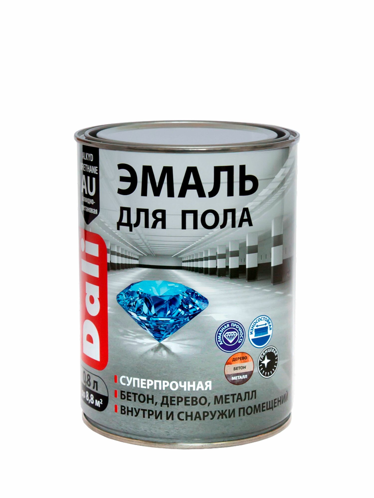 Дали эмаль для пола, алкидная, база С, 0,8 л