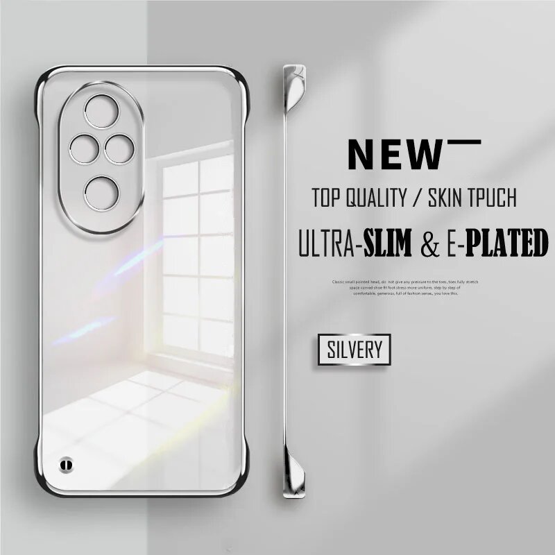 Ультратонкий Прозрачный Чехол Для Huawei Honor 300 200 100 Pro 90 Серебряный, Silver, For Honor 70