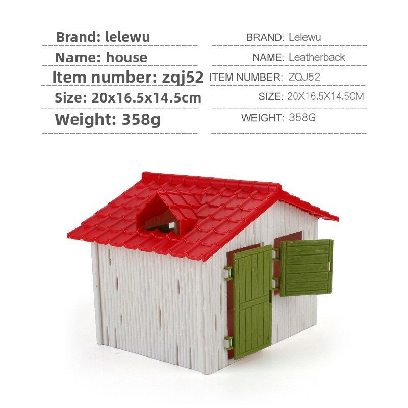 Миниатюрный фермерский пейзаж с пластиковыми моделями и домиком для офисного использования, дом