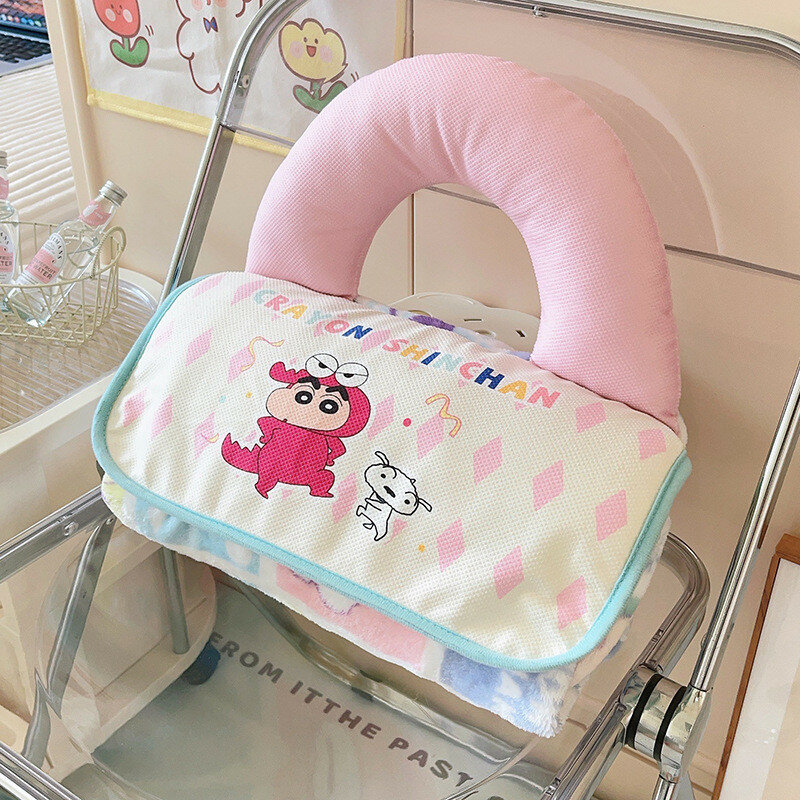 Crayon shin-chan мягкая фланелевая двусторонняя подушка и одеяло для путешествий и отдыха