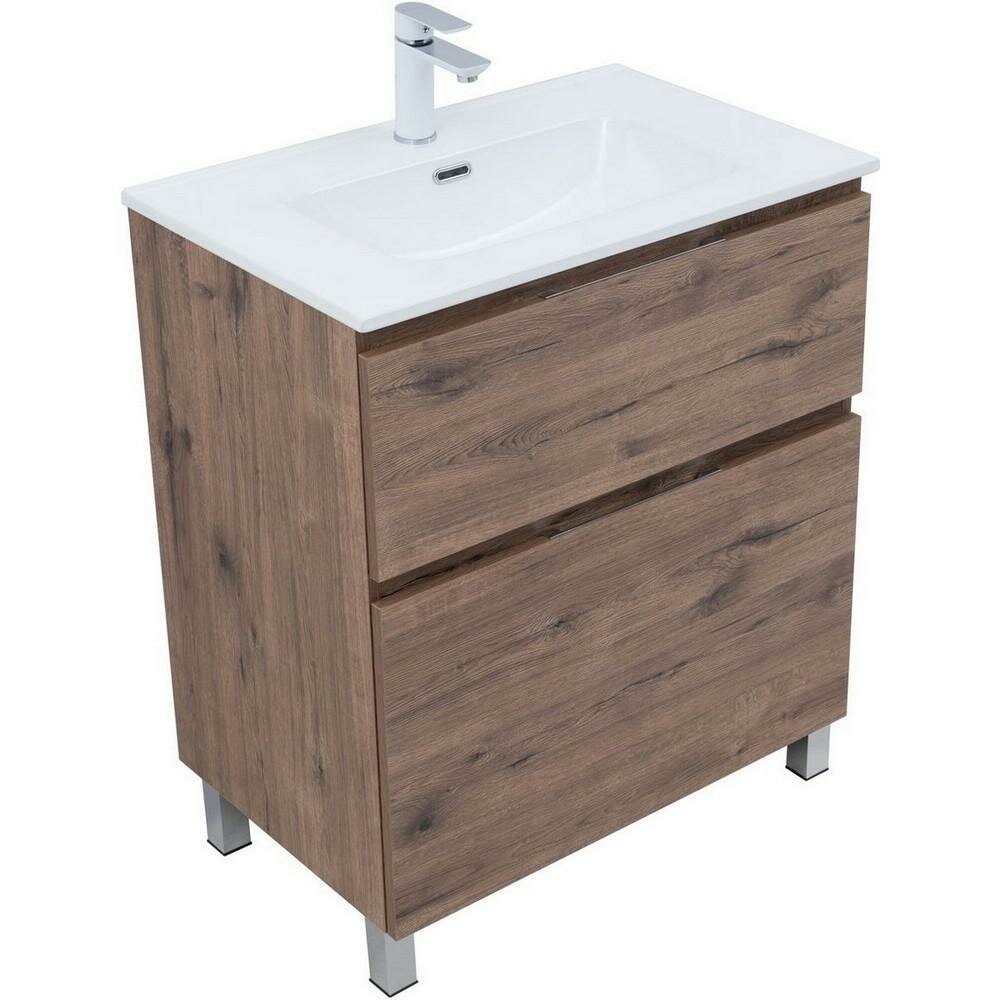 Тумба под раковину Aquanet Алвита New 70 344128 напольная Дуб веллингтон табак