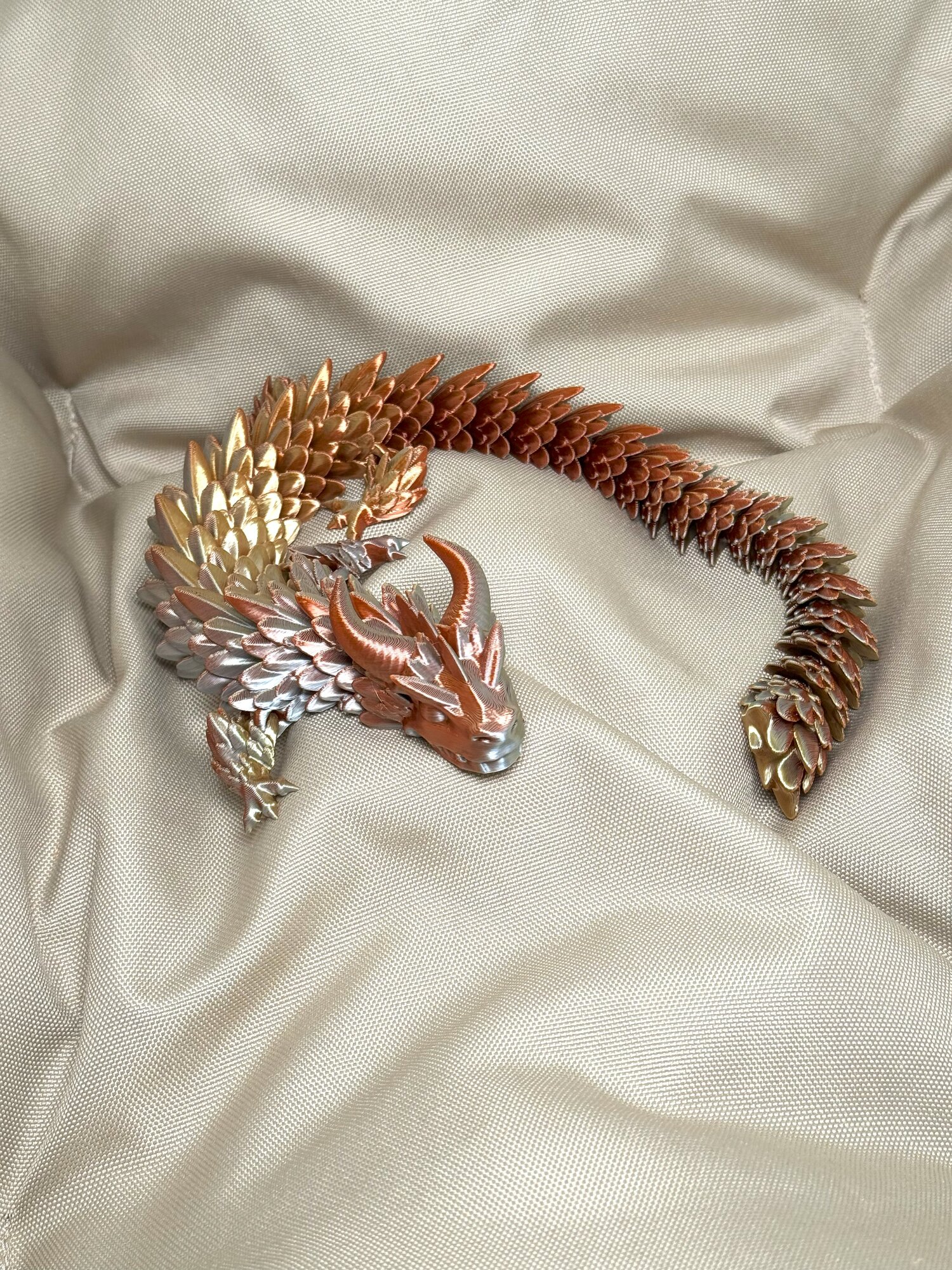 Антистресс игрушка, Дракон Золото/Серебро/Медь, состав пластик PLA, отличный подарок, супер качество