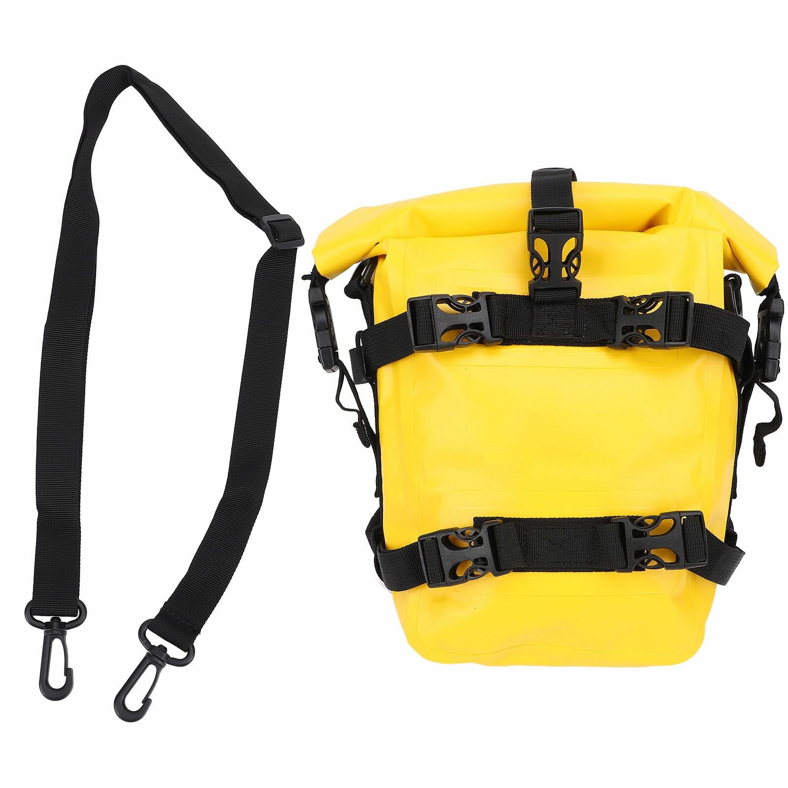 Желтая мотосумка-бампер для внедорожных велосипедов