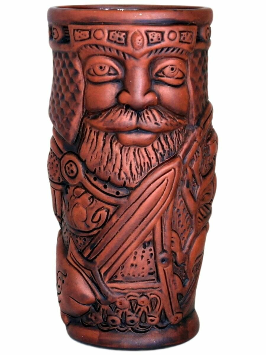 Бокал "Богатырь" + глазурь, глина, керамика, ручная работа