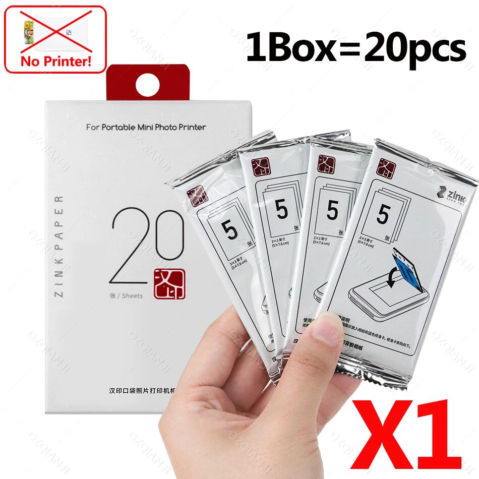 Фотобумага липкая ZINK 20шт для мини-принтеров