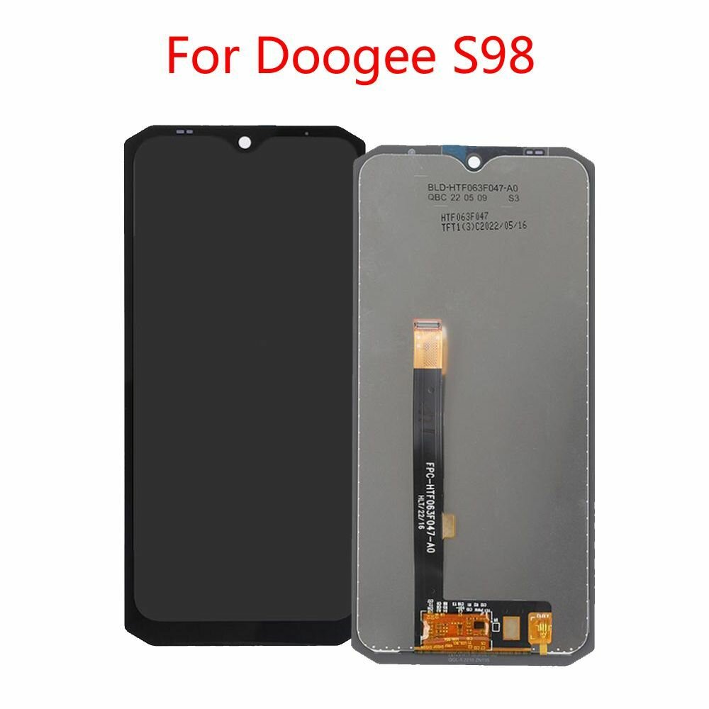 Дисплей для Doogee S98; Doogee S98 Pro Дисплей для в сборе с тачскрином Чёрный
