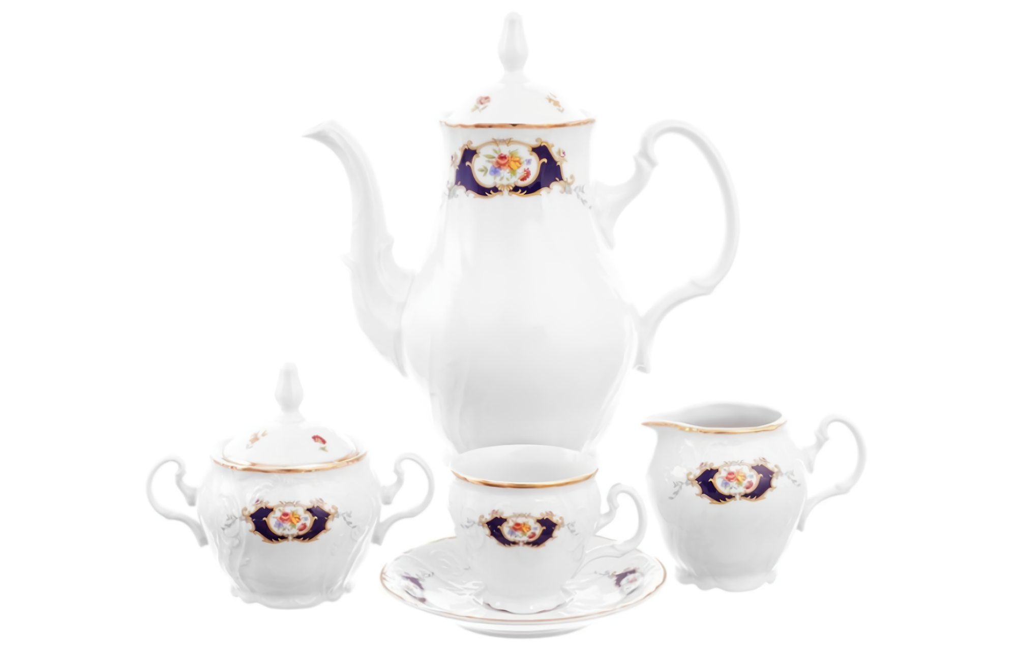 Кофейный сервиз Thun Бернадотт Синеглазка, фарфор, 15 элементов, 6 персон