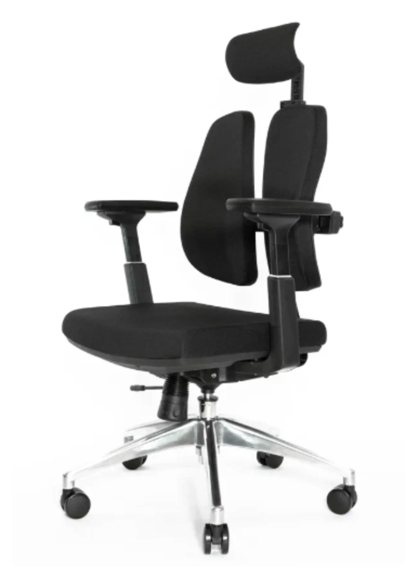 Кресло компьютерное FALTO ALPHA (корсетная спинка, ткань, черный)