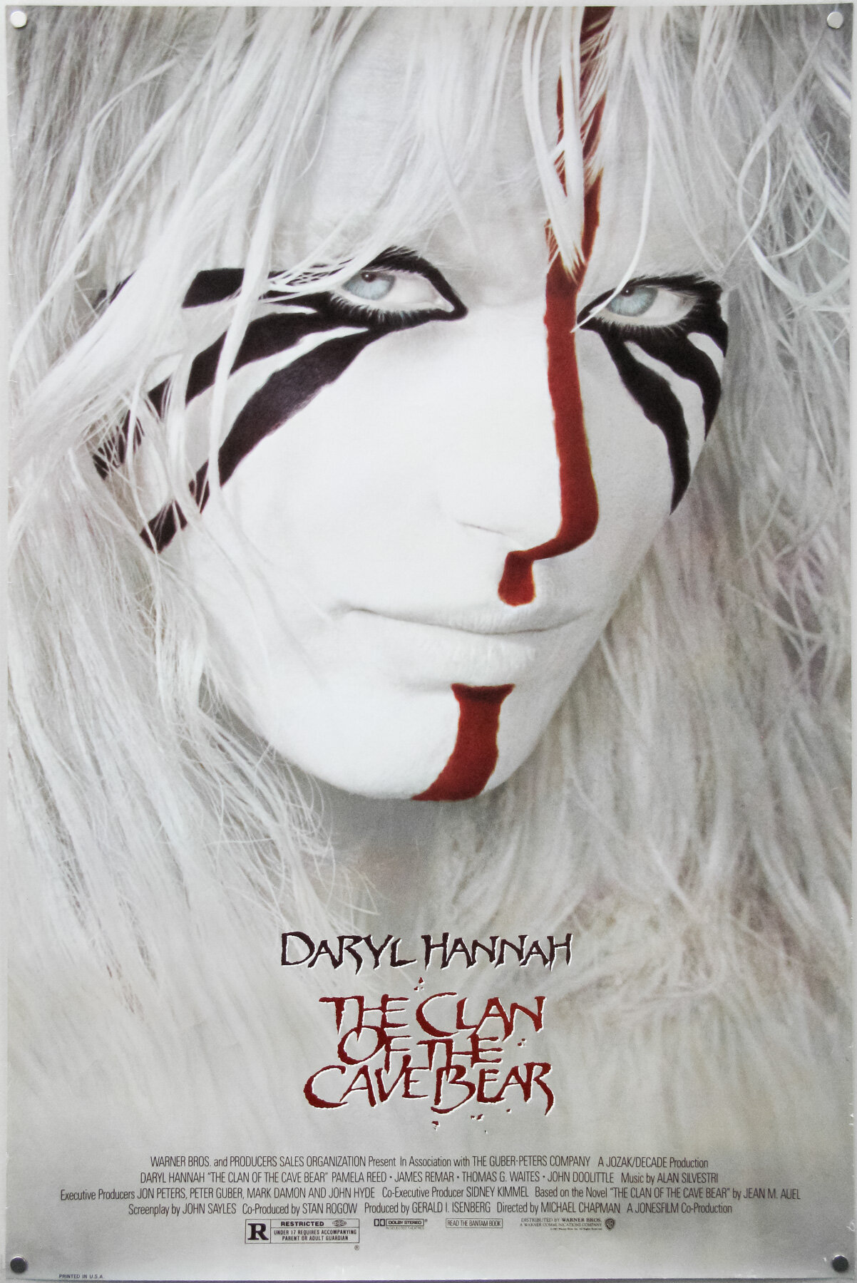 Плакат, постер Клан пещерного медведя/The Clan of the Cave Bear (1986) на бумаге, размер 60х84см