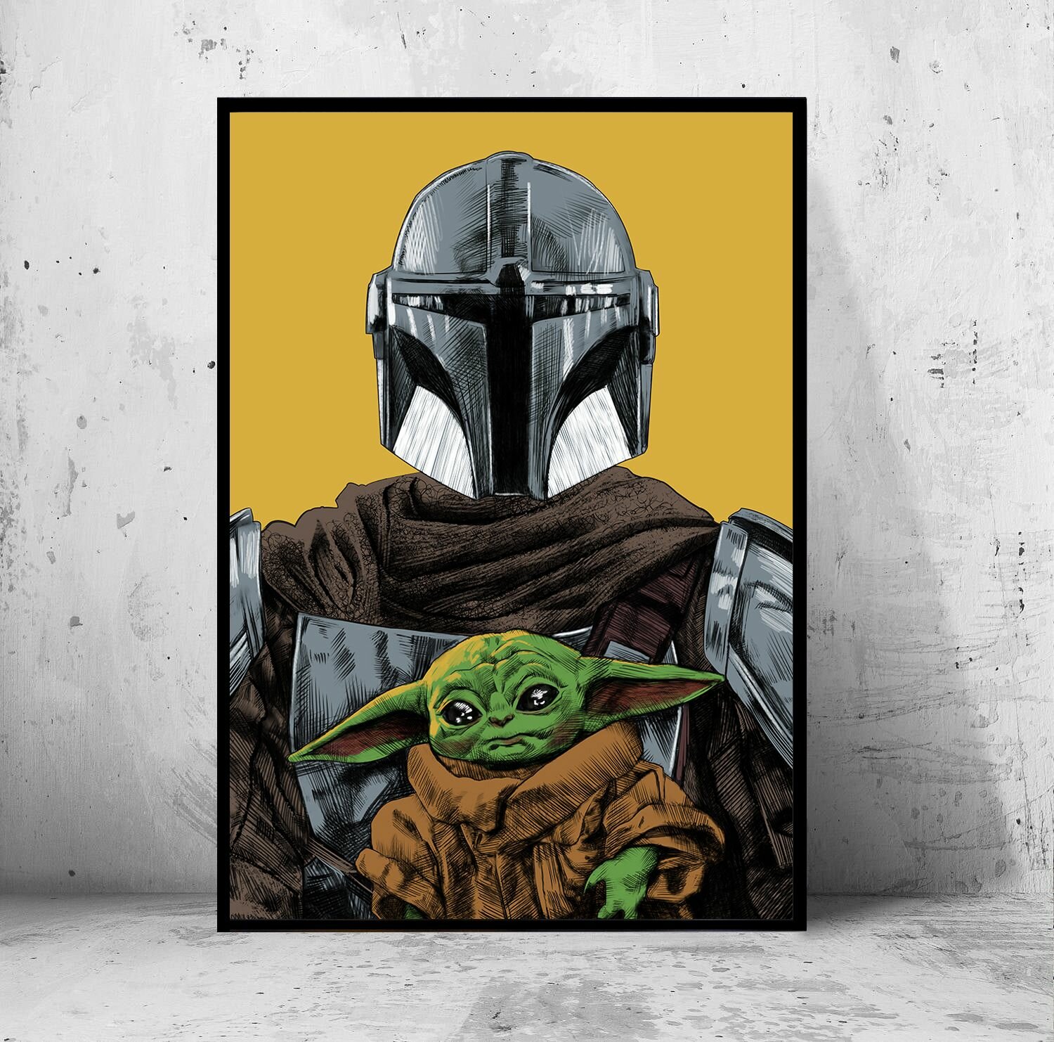 Плакат, постер the Mandalorian (Мандалорец, Звездные Войны, Star Wars) на бумаге, размер 21х30см