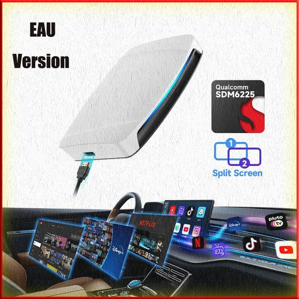 Carlinkit SM6225 Tbox Uhd Hdmi 8G+128Gb Lte Gps Carplay Ai Box Plug Wireless Youtub Carplay Android Auto для Netflix Apple