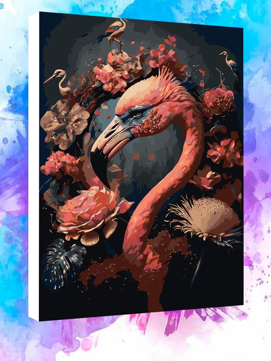 Картина по номерам Фламинго Цветы