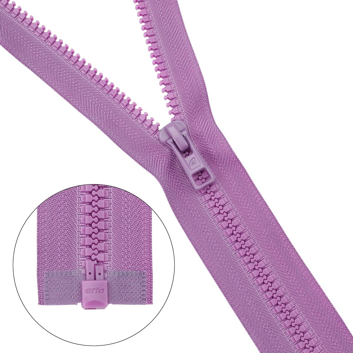 Молния трактор Т6 1 замок 70см (2076) Arta (A113 сиреневый (New)), 5 шт