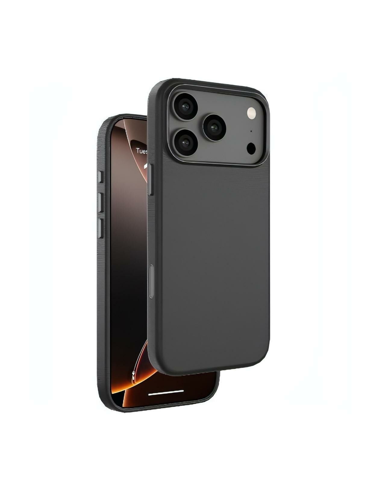 Чехол Deppa Eco Leather MagSafe iPhone 17 Pro Max, черный, 84297