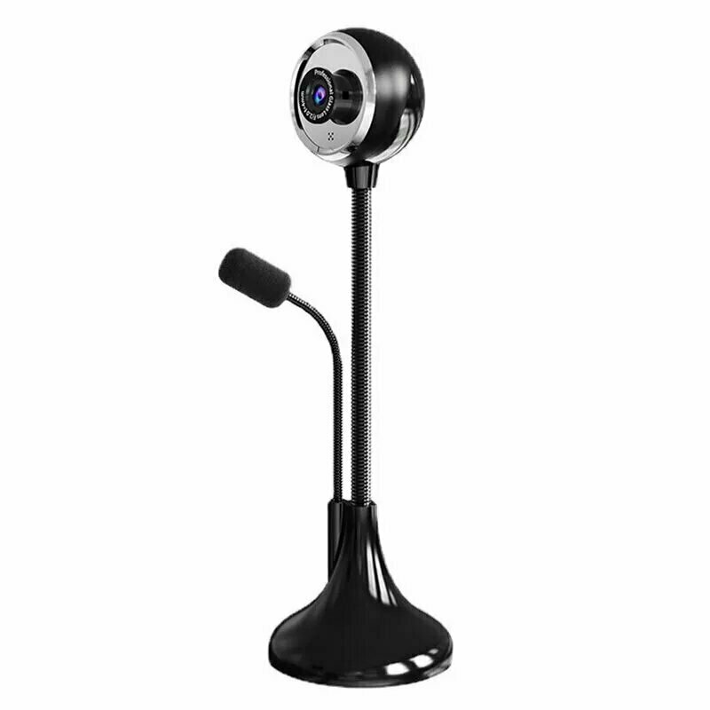 Разрешение HD 1080P, Веб-камера с микрофоном, подключение по USB; камера для компьютера черное