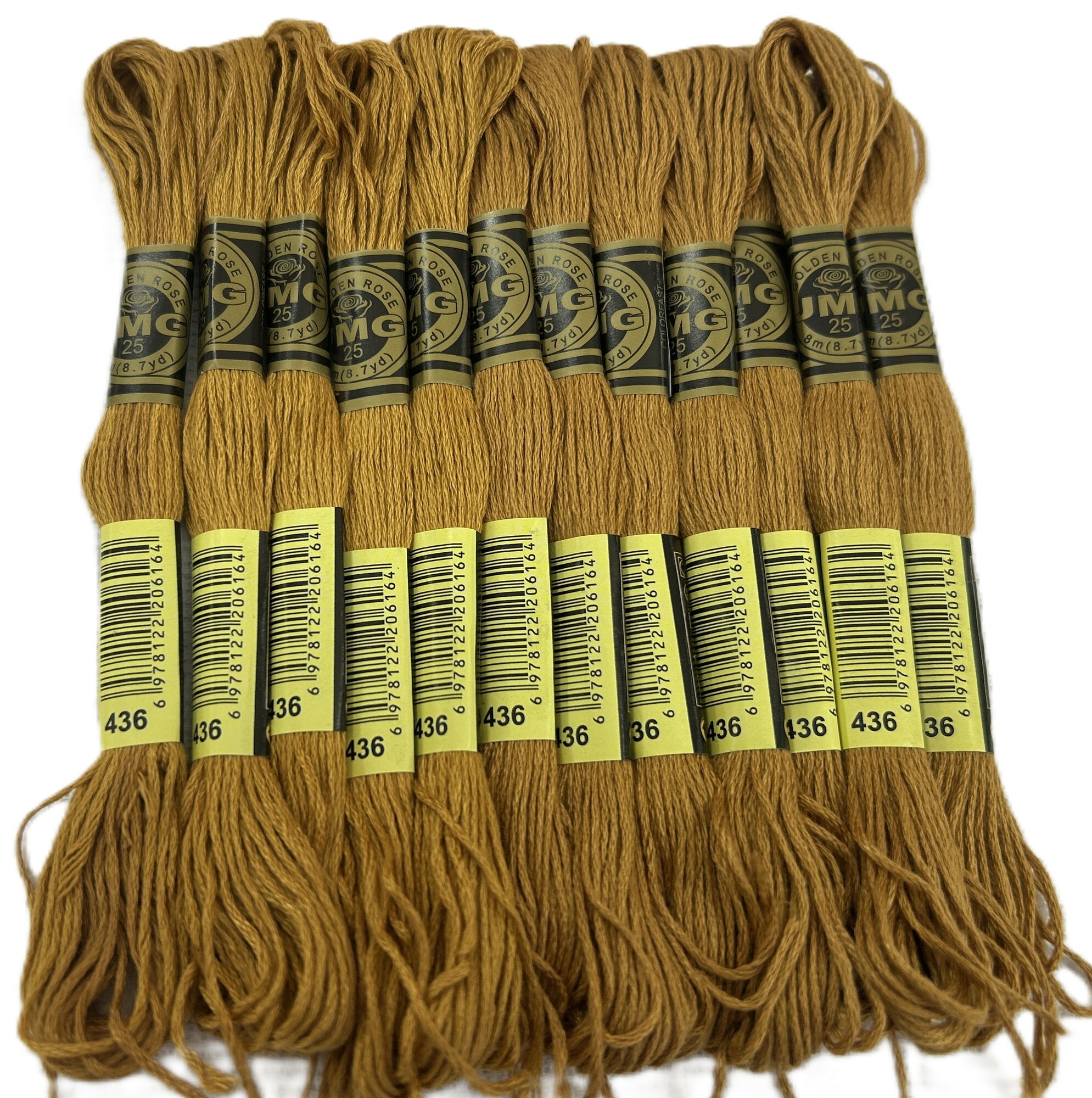 Нитки для вышивания JMC мулине (150-3866) 100% полиэфир 12 штук x 8 м