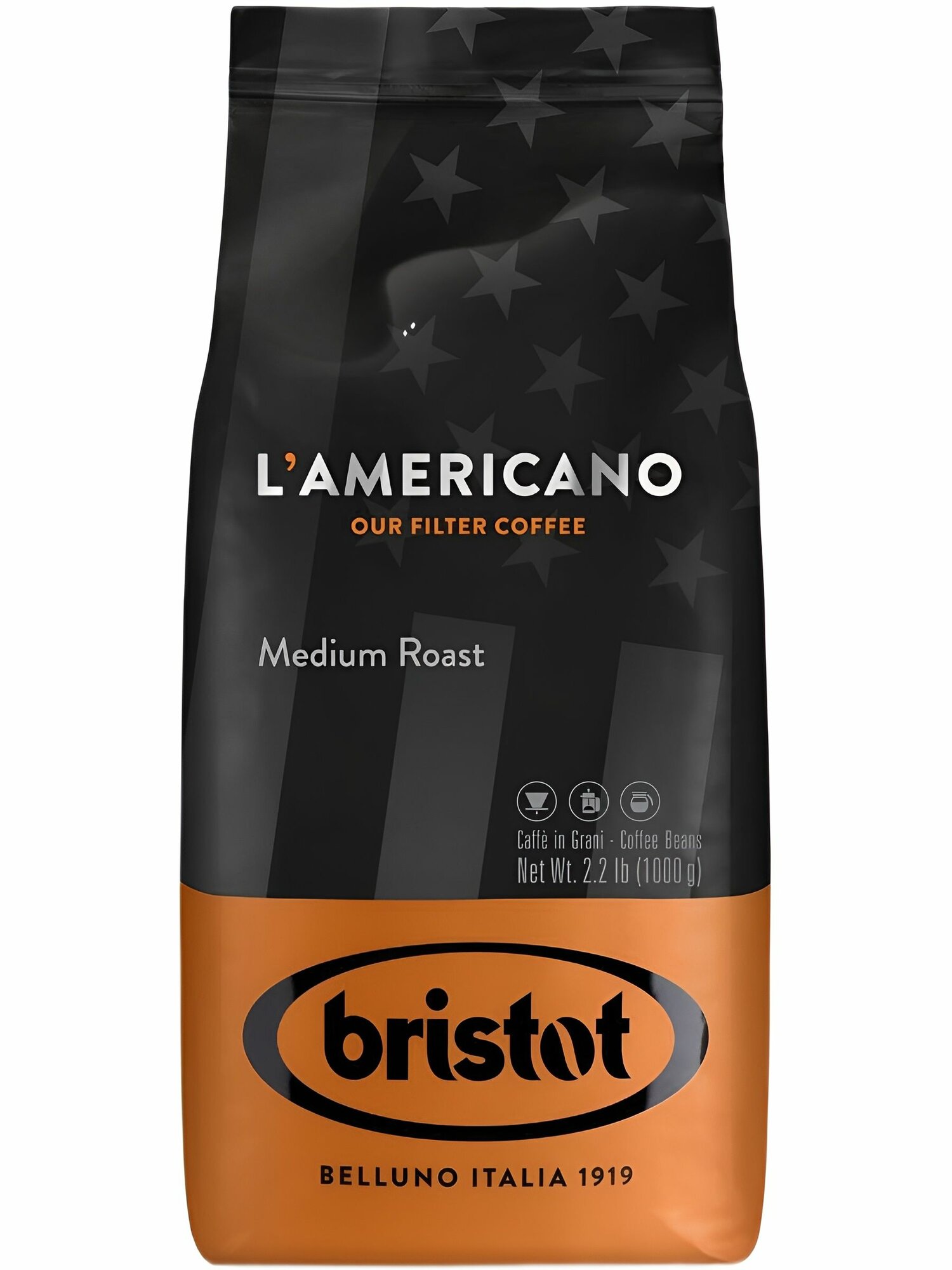 Кофе в зернах Bristot L'Americano 1кг