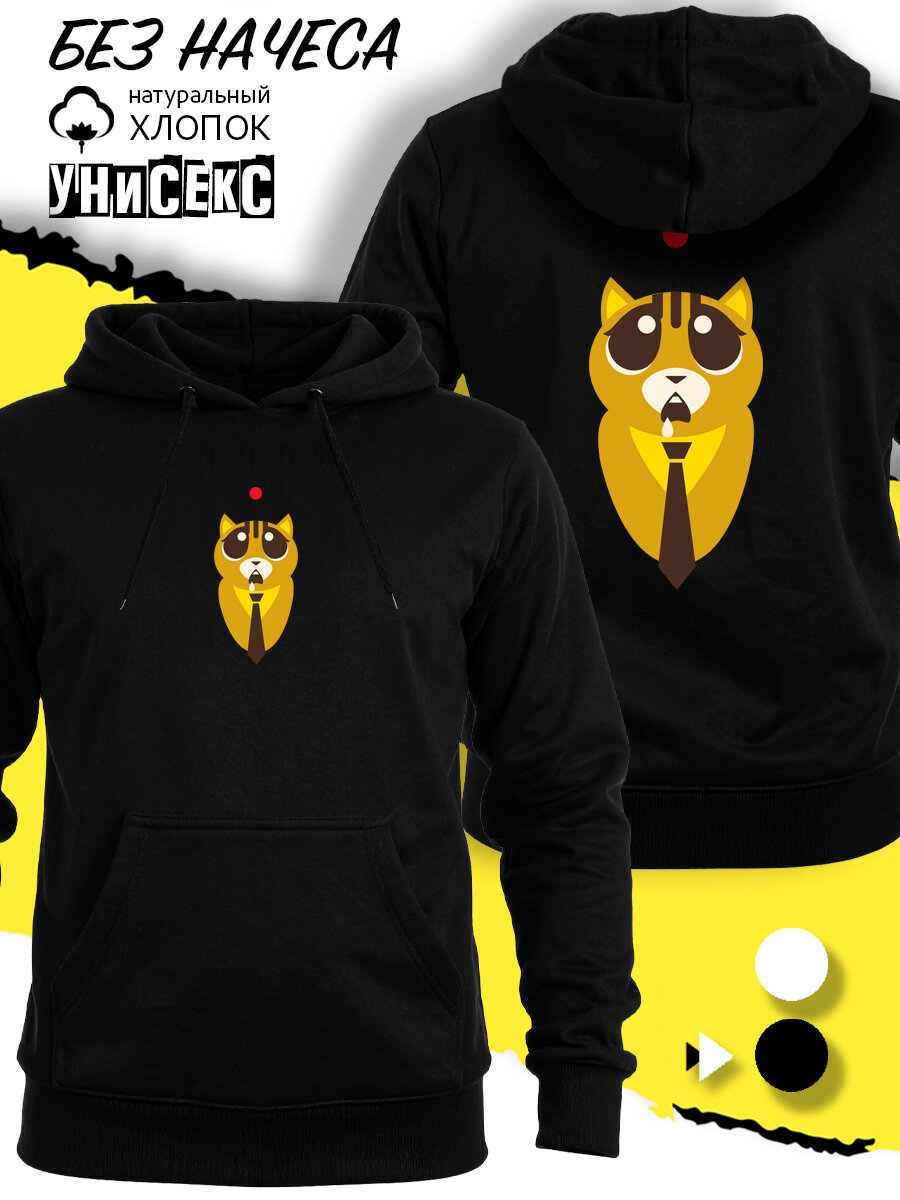 Худи Толстовка свитшот котик в галстуке