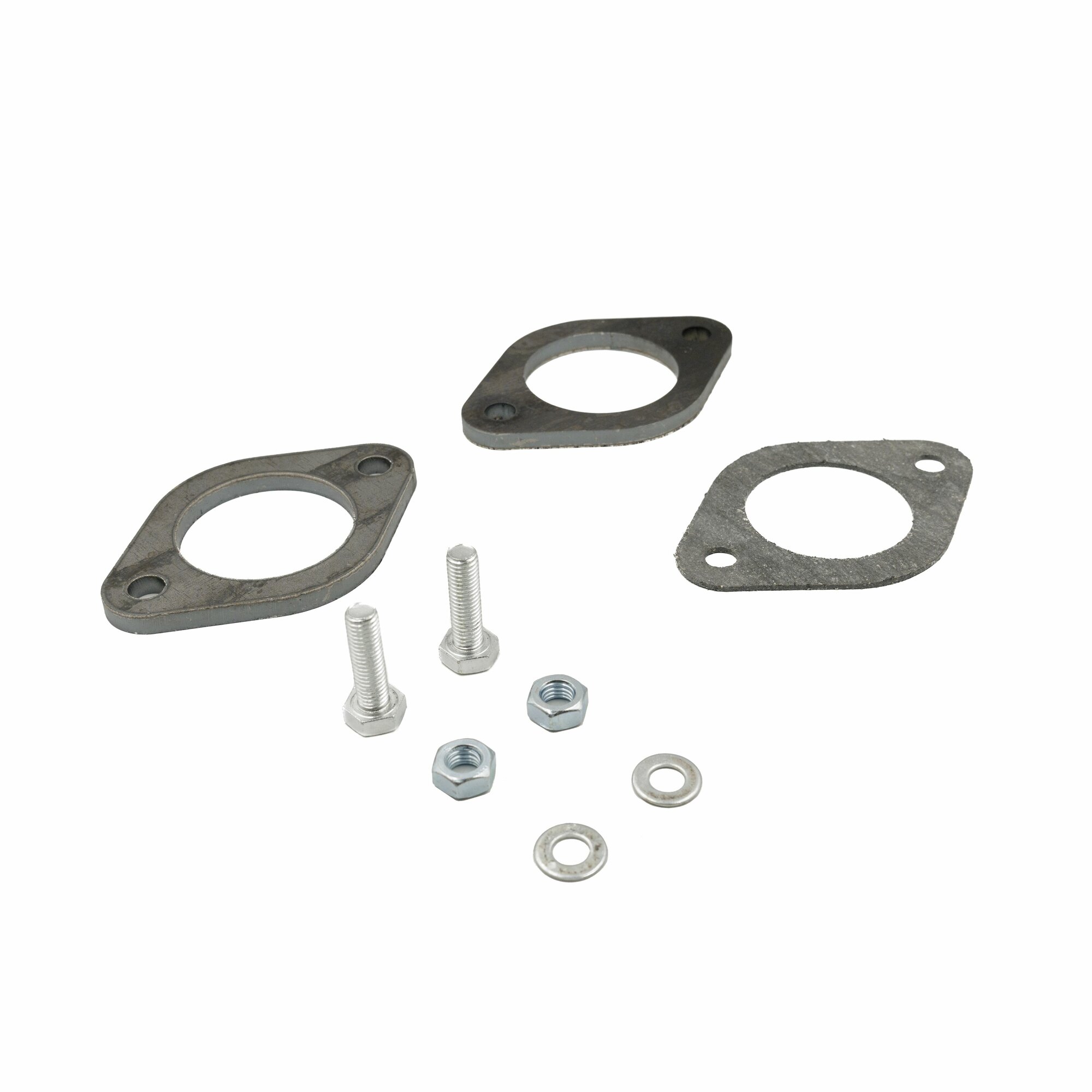 Фланец глушителя Exhaustic ECFS6002 ромб наружный диаметр трубы 60 / толщина фланца 8 мм комплект 2шт с прокладкой и метизами