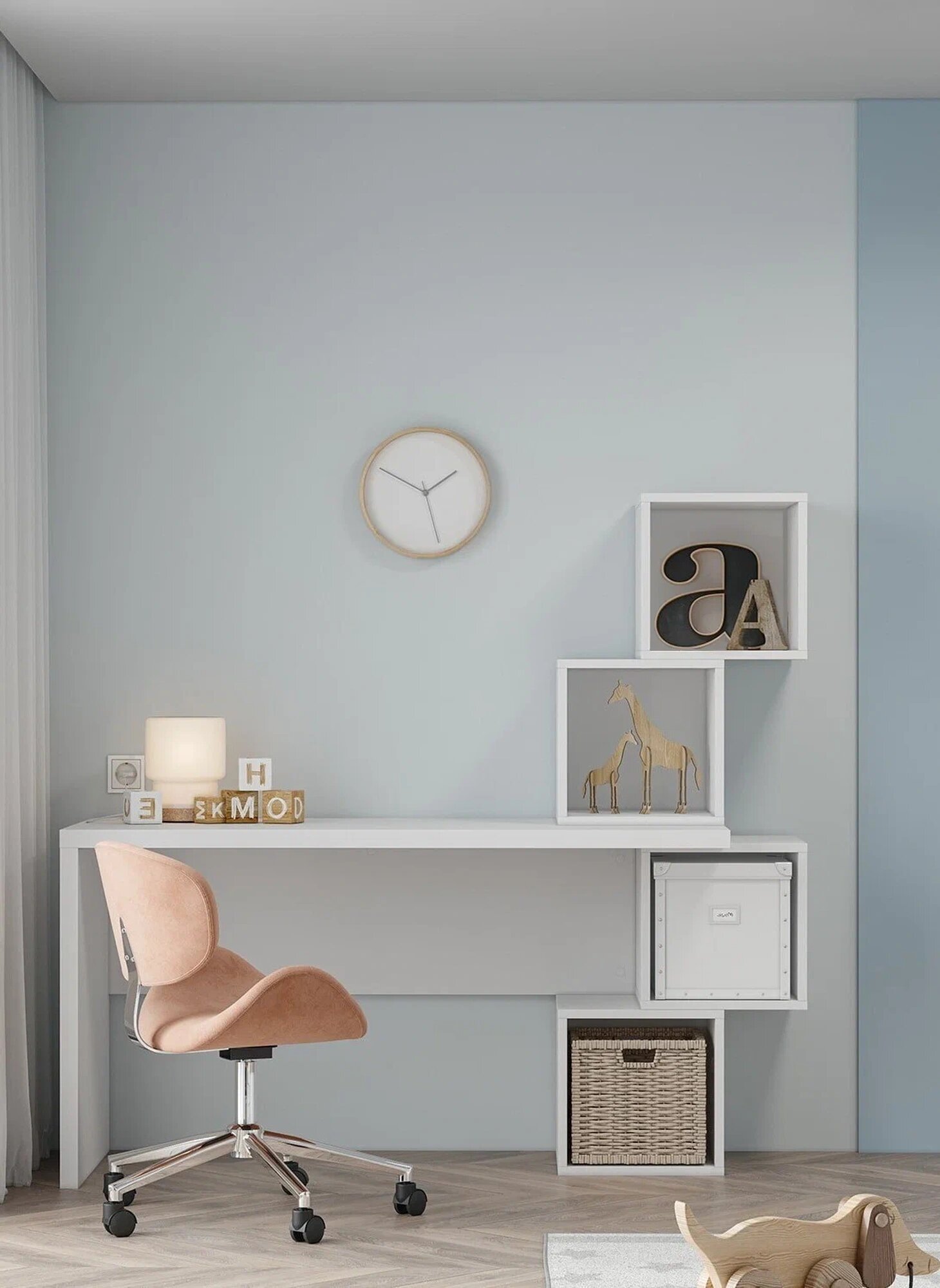 Стол с полками ЗОВ Рио Правый, цвет: белый, ламинированный МДФ