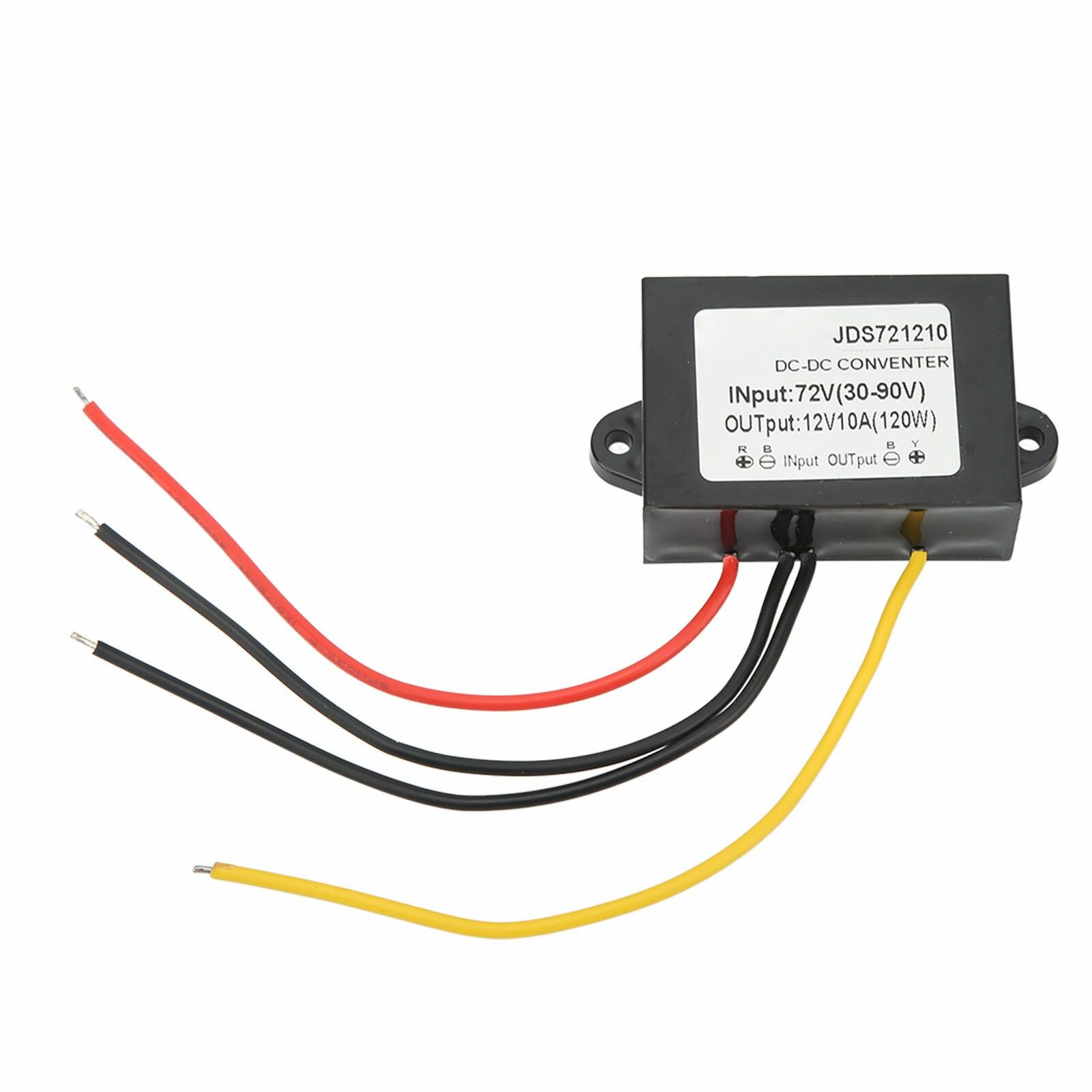 Понижающий преобразователь IP67 Водонепроницаемый модуль преобразователя напряжения постоянного тока 72 В в постоянный ток 12 В 10 А для автомобиля