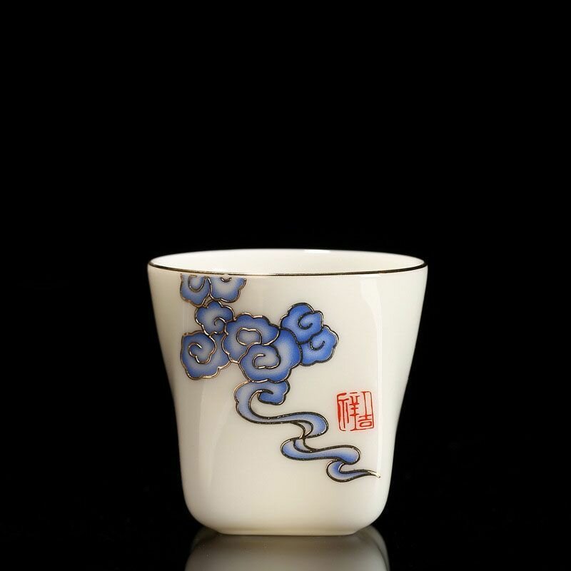 Пиала для чая Нефрит "Синее облако" 80 мл.