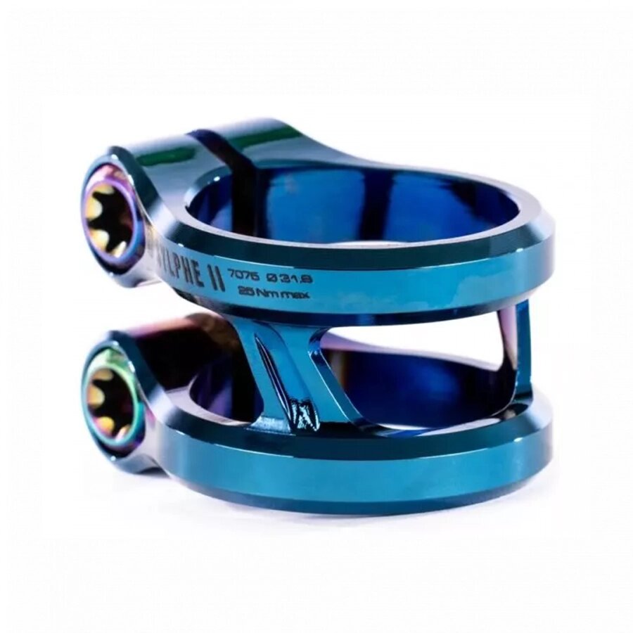 Зажим Ethic Double Sylphe Clamp V2 31.8 - Chrome Blue