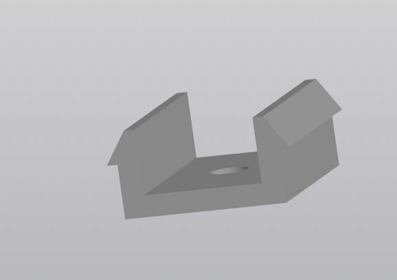 Малый крепеж боковой стенки для пластиковой складной двери (Дверь-гармошка) 3D печать