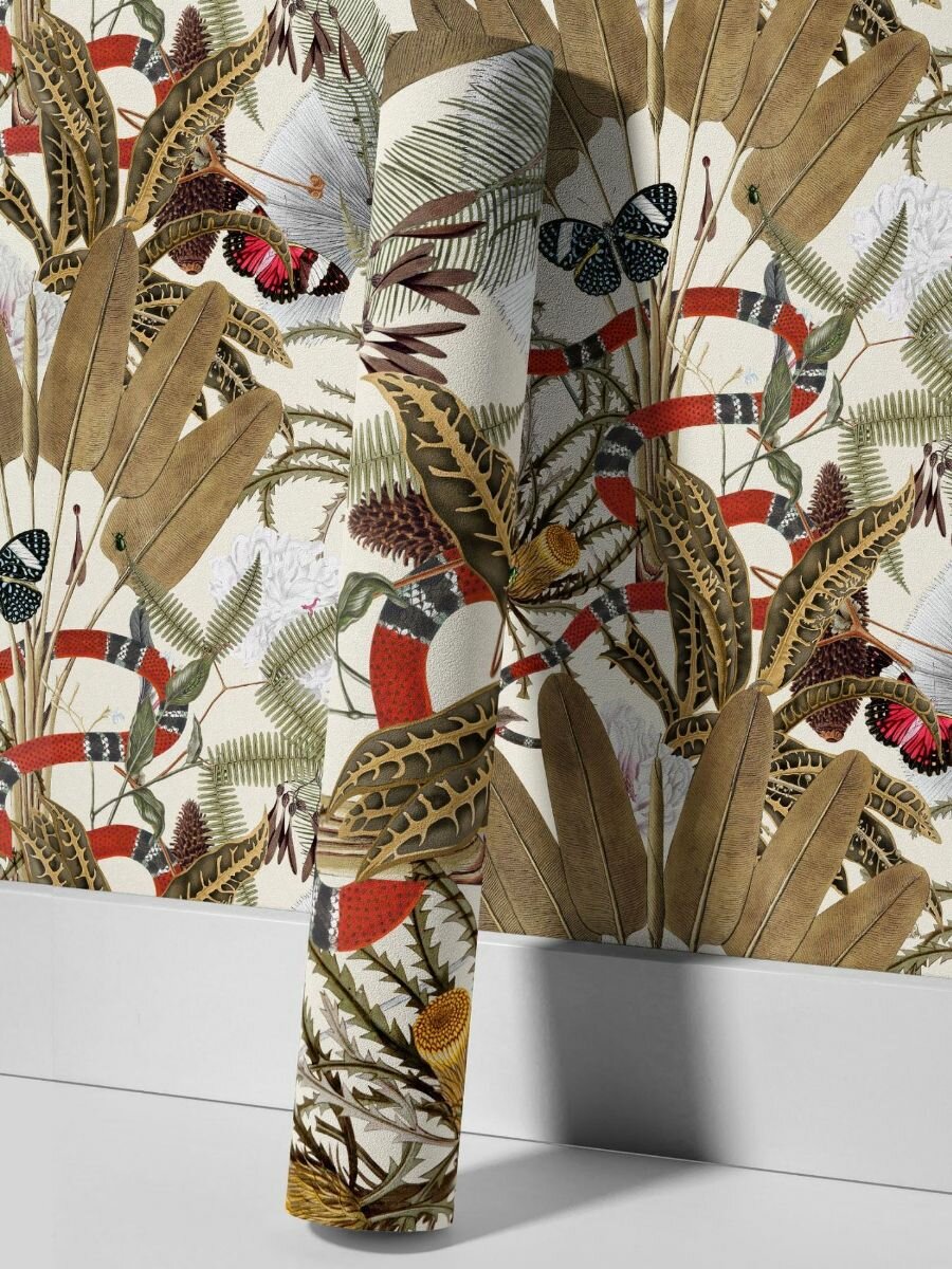 Самоклеящиеся обои с богемным рисунком размером 0,45 х 3 м подходят для отделки мебели, кухонь и стен