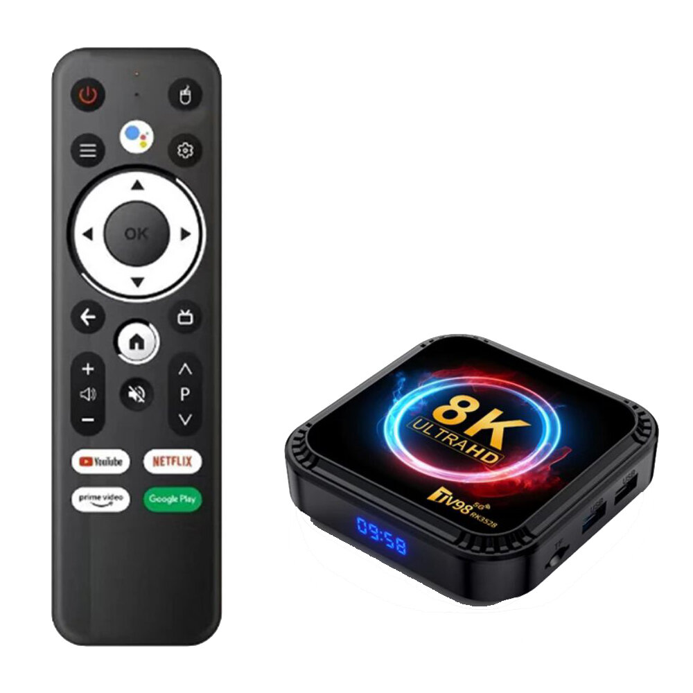 TV98 RK3528 ТВ-приставка Ultra HD 8K Smart TV Box Android 13 4 ГБ 32 ГБ 64 ГБ Dual Wifi BT5.0 4G 5G Голосовое управление медиаплеером Set Top Box