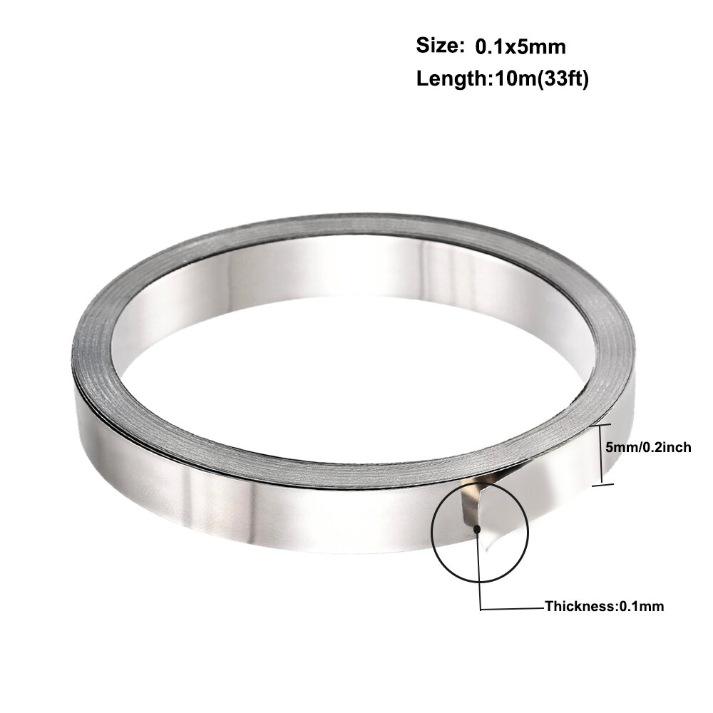 Никелевая лента для пайки аккумуляторов 18650, серебристая, легко паяется и сваривается, низкое сопротивление, устойчива к коррозии