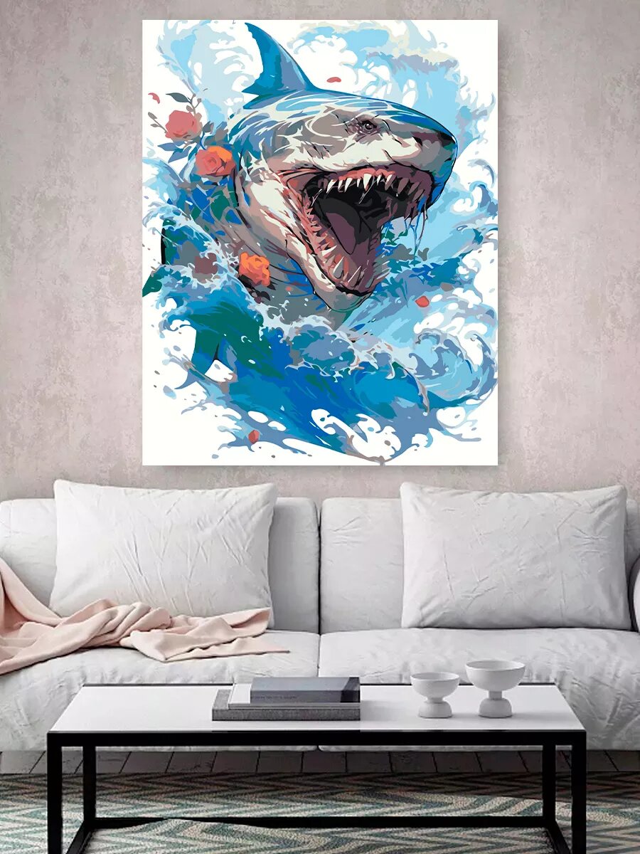 Картина по номерам Акула