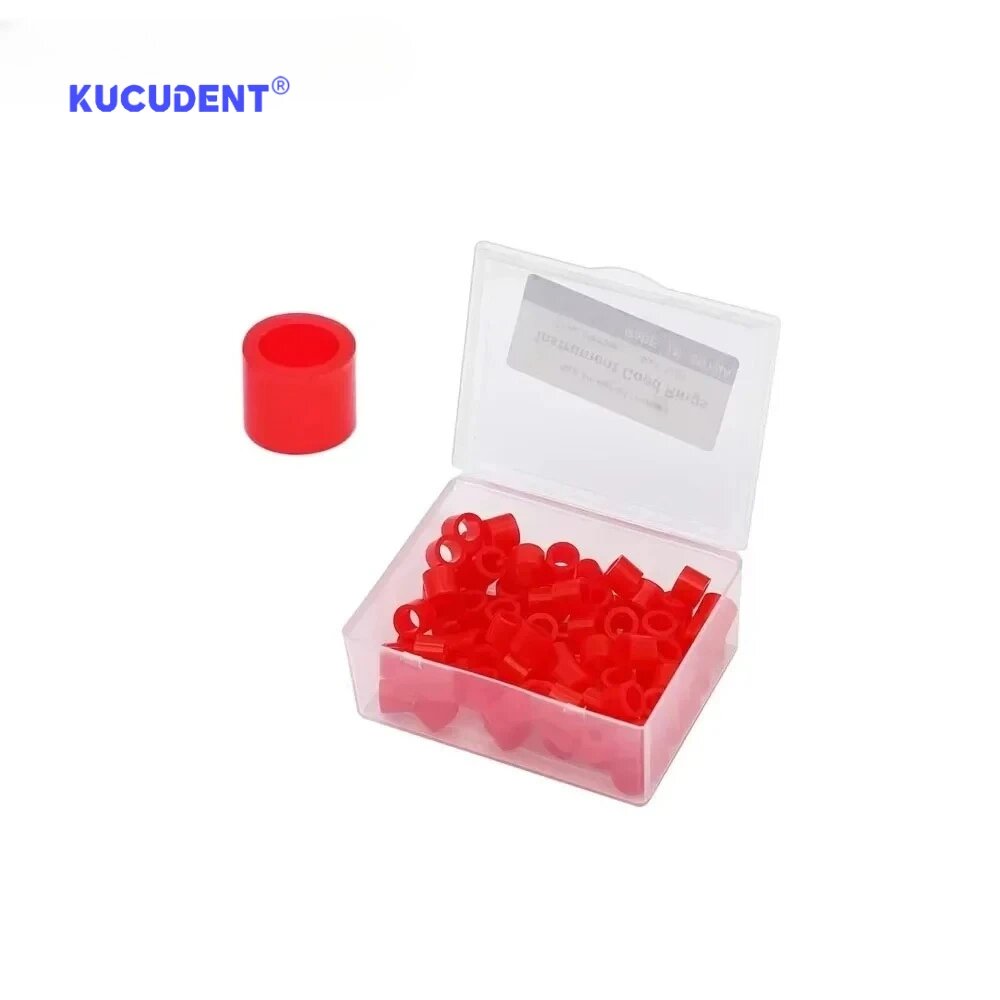 100 шт. Стоматологические силиконовые кольца Red