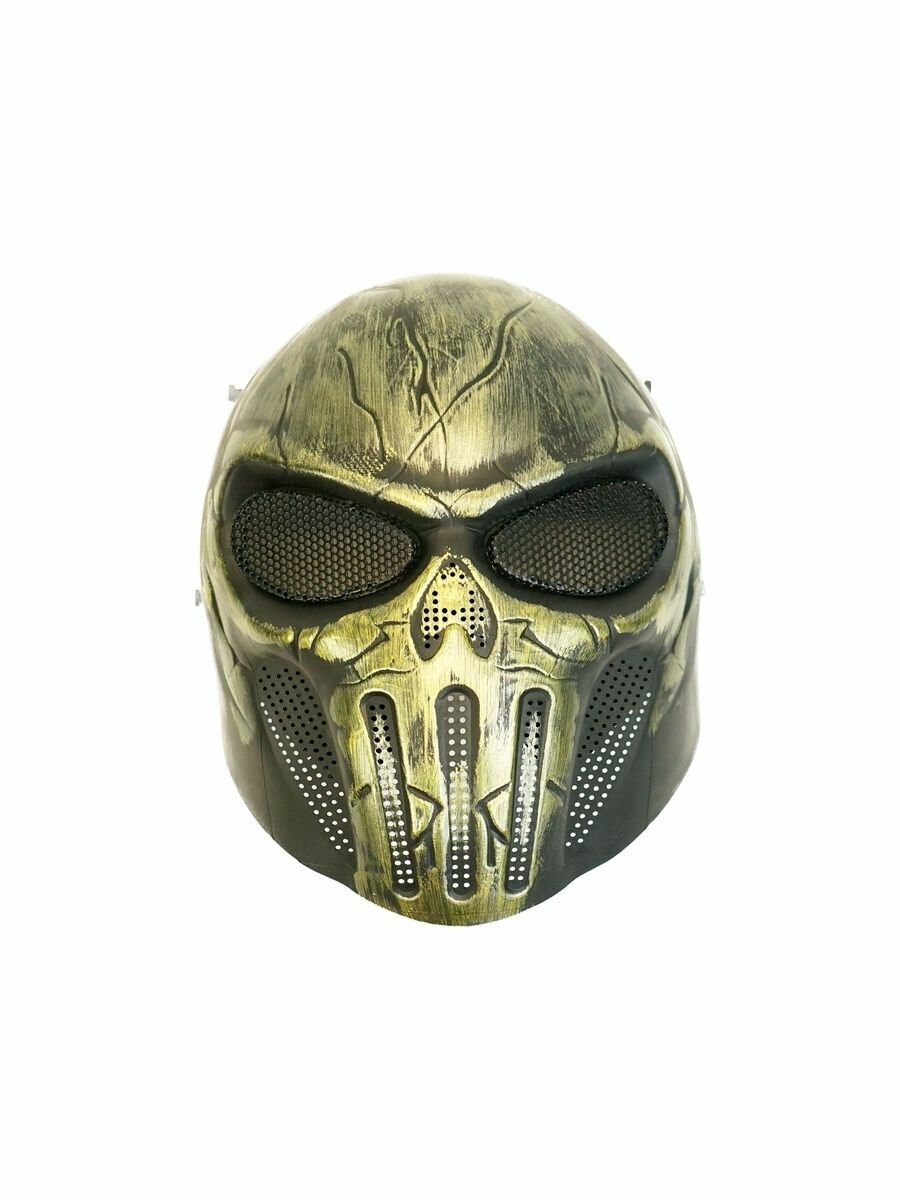 Маска с сетчатыми очками PUNISHER Gold-Black