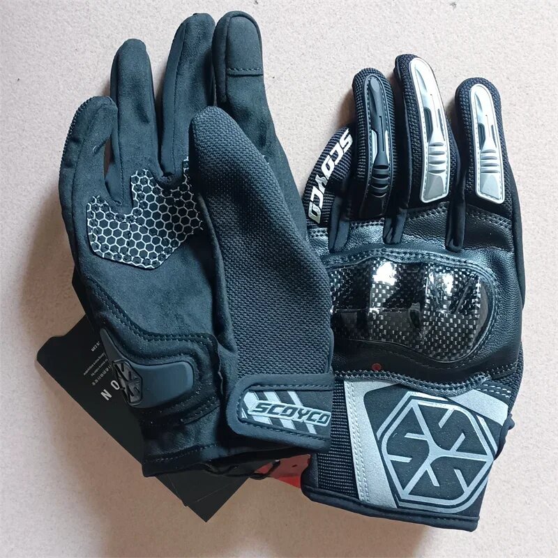 Мотоциклетные Перчатки из углеродного волокна для мужчин SCOYCO MC122, аксессуары для мотогонок