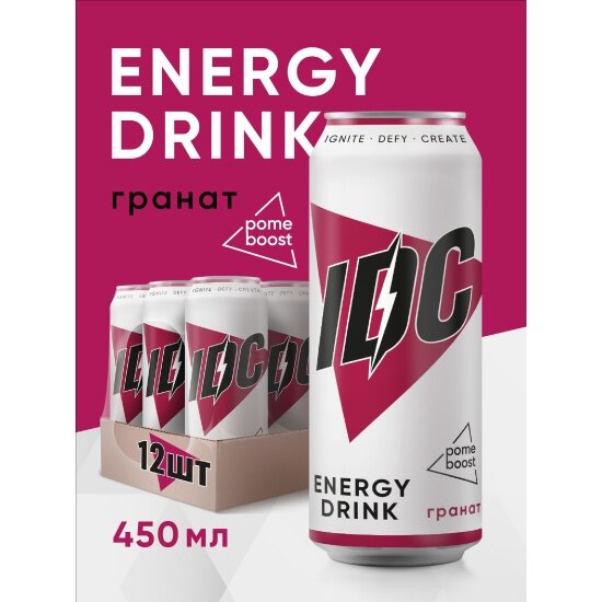 Энергетический напиток Idc Гранат 0,45л (12 штук в упаковке)