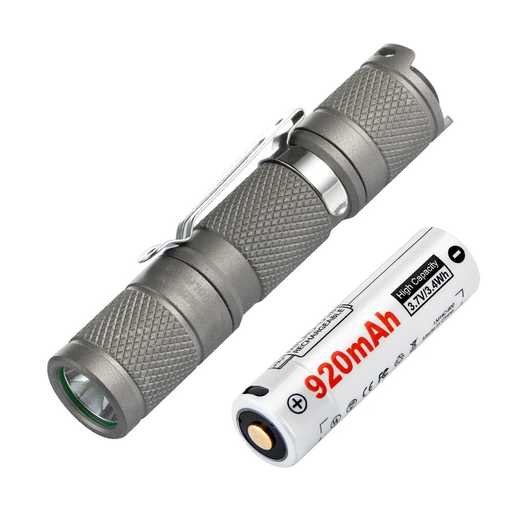 Lumintop TOOL AA Титановый фонарик 900 люмен, Sandblast with 14500
