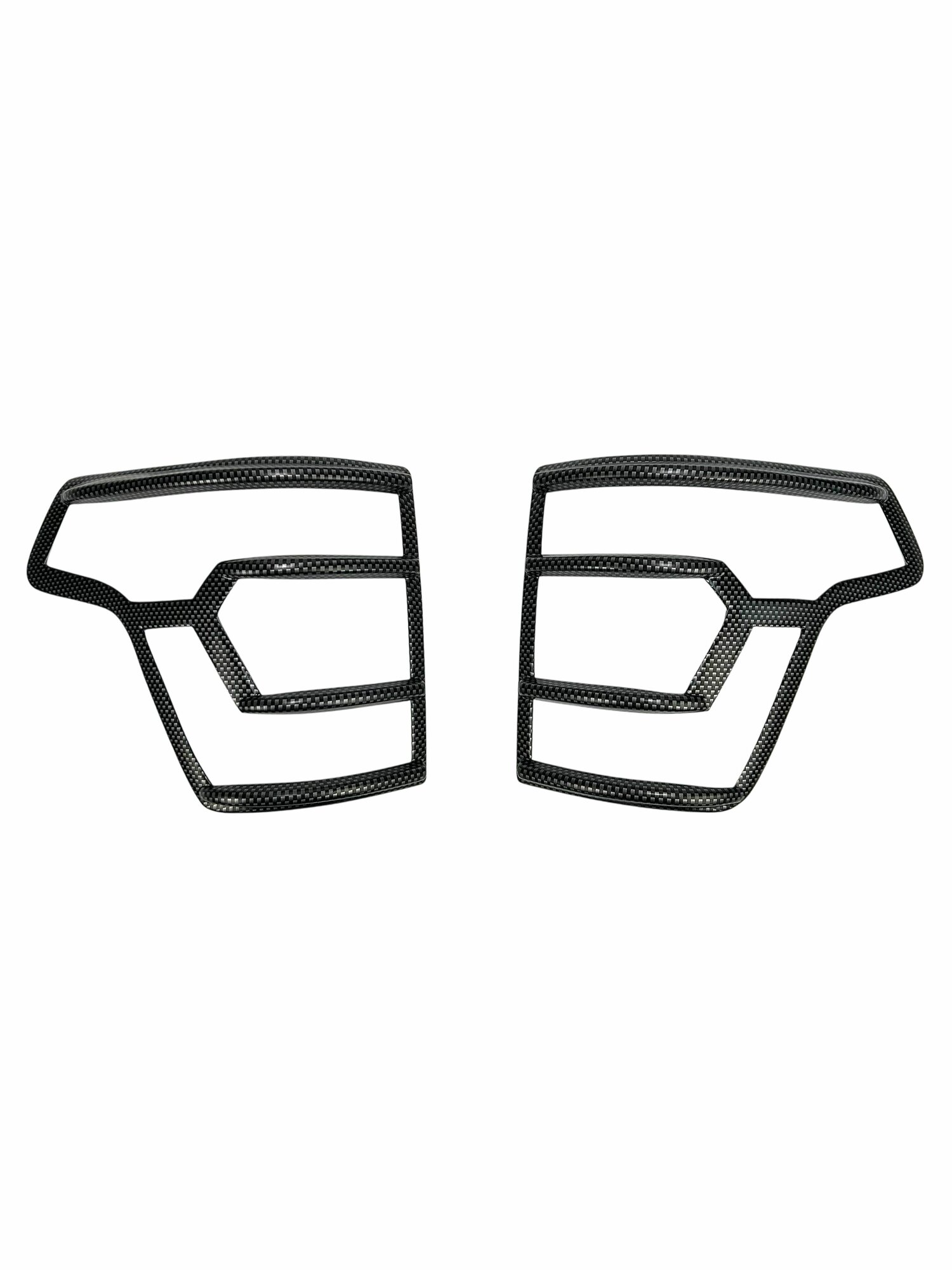 Накладки задних фонарей УАЗ Патриот с 2014 г в Карбон, АБС-пластик