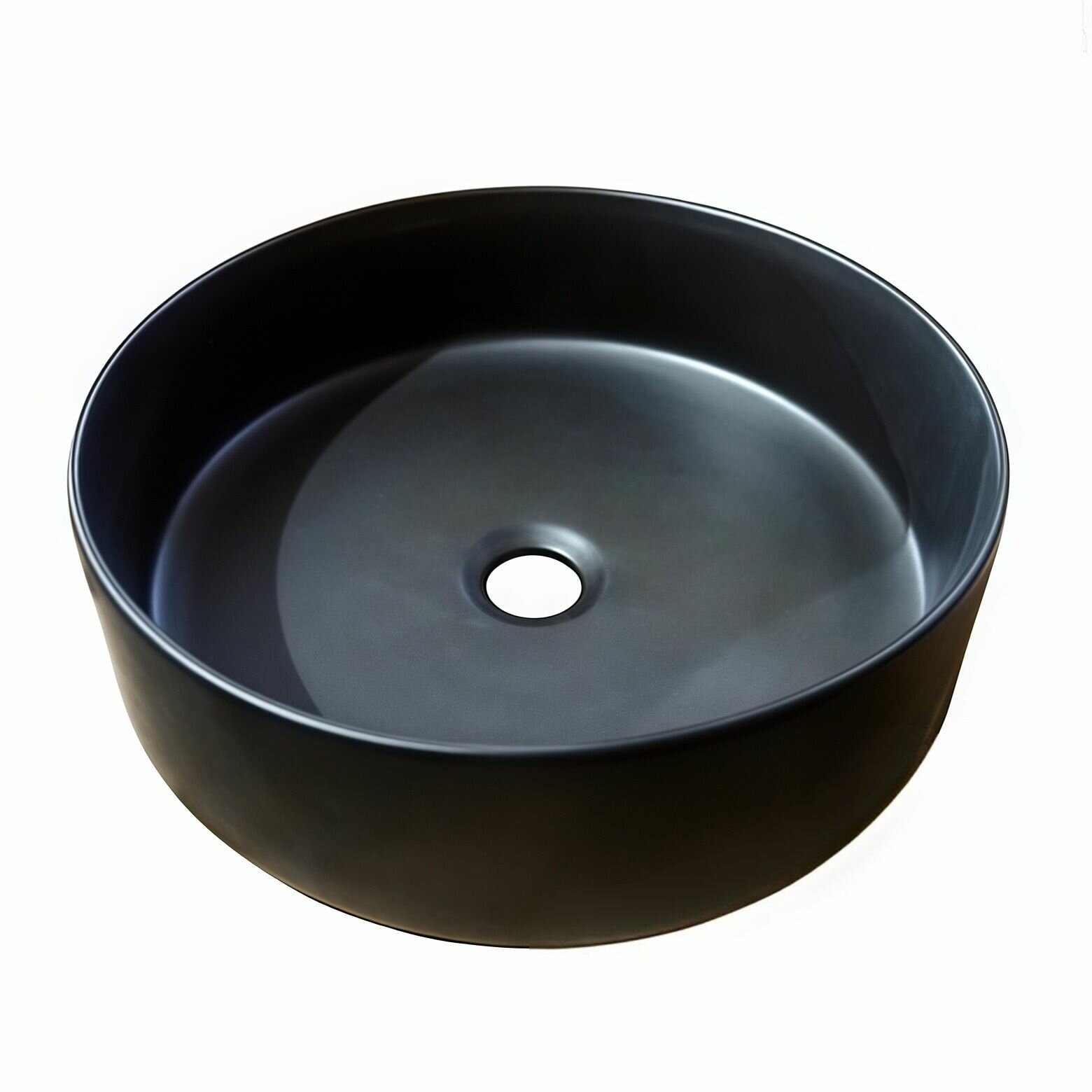 Умывальник накладной Aqua Toria Карма круглый 40 черный для стильной ванной зоны