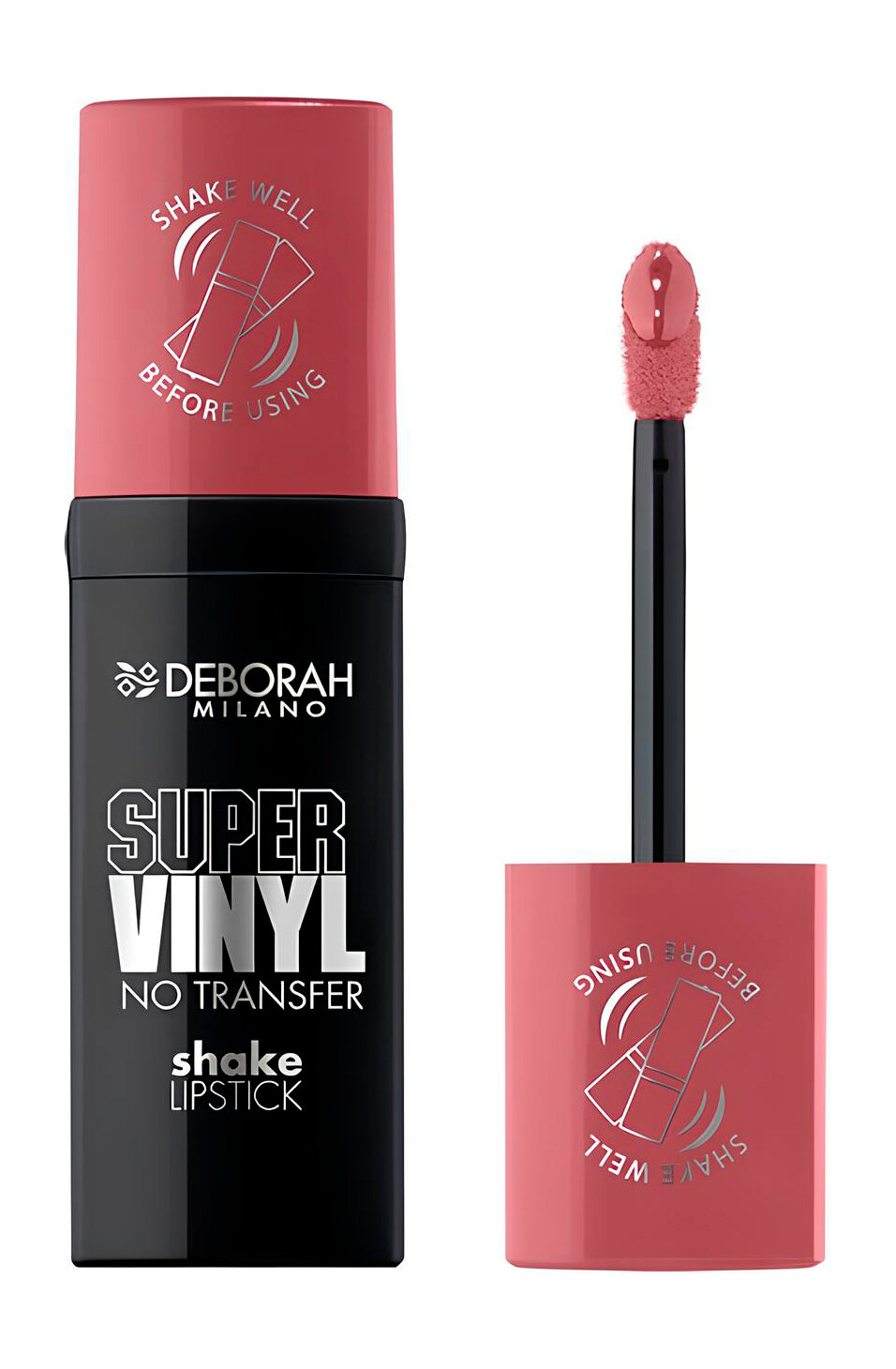 DEBORAH MILANO Помада для губ Super Vinil Lipstick глянцевая стойкая, 4,5 г, 01 Роза